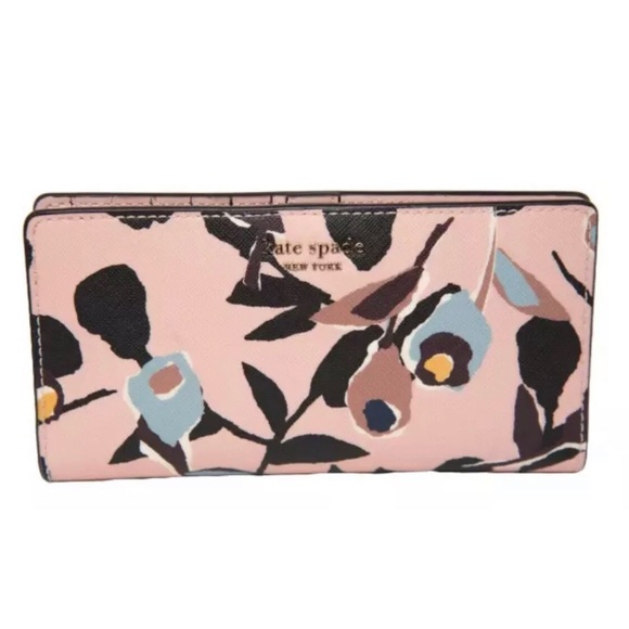 kate spade | Bags | Kate Spade Cameron Paper Rose Slim Bifold Wallet ...